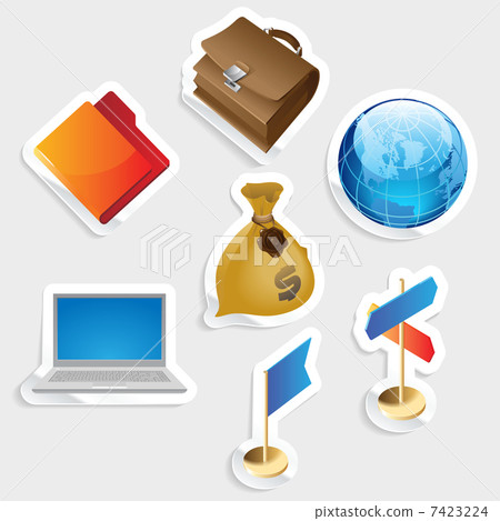 Sticker icon set for business-插圖素材 [7423224] - PIXTA圖庫