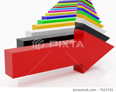 multi-coloured arrows - Stock Illustration [7425791] - PIXTA