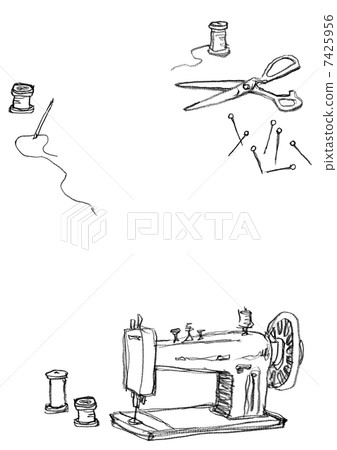 Needle work layout layout paper - Stock Illustration [7425956] - PIXTA
