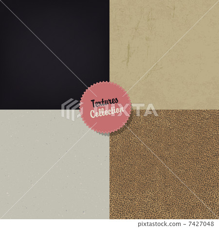 Collection of four different textures, vector,... - Stock Illustration ...