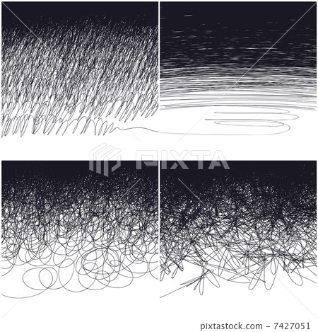 Four types doodles - Stock Illustration [7427051] - PIXTA