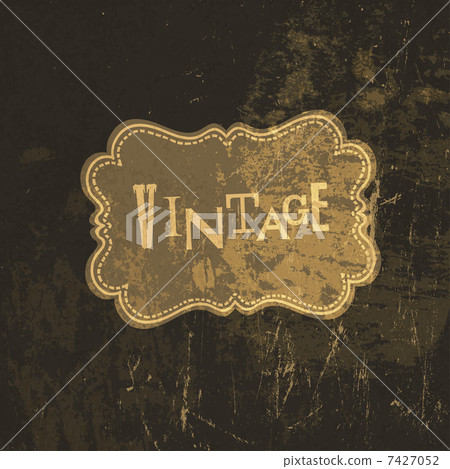 Grunge vintage card template. Vector - Stock Illustration [7427052] - PIXTA