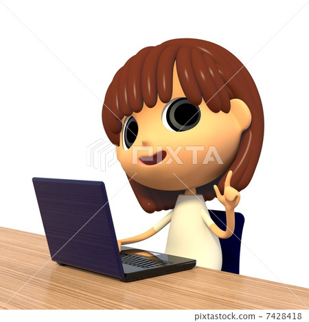 Personal computer operation - Stock Illustration [7428418] - PIXTA