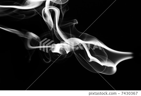 Abstract white fume pattern and shape on black - Stock Illustration ...