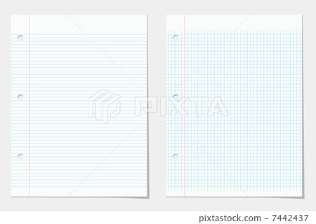 Two lined notebook sheets - Stock Illustration [7442437] - PIXTA