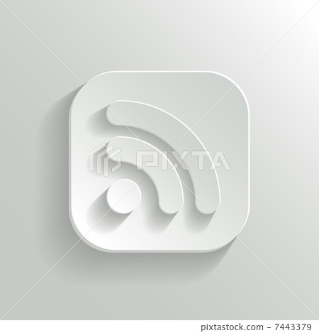 RSS icon - vector white app button-插圖素材 [7443379] - PIXTA圖庫
