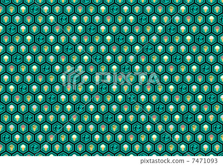 Ice background Japanese style 2 - Stock Illustration [7471093] - PIXTA