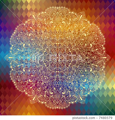 Vector highly detailed floral pattern - Stock Illustration [7480379 ...