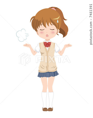 Girl / sigh - Stock Illustration [7481391] - PIXTA