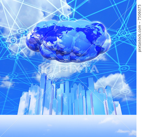 Urban building The cloud over the town / the... - Stock Illustration ...