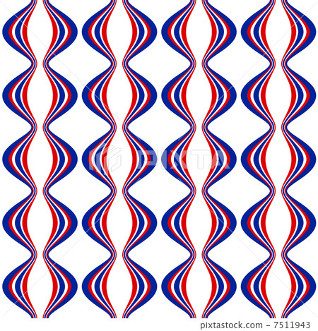 Tricolor wave pattern - Stock Illustration [7511943] - PIXTA