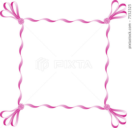 Ribbon rectangular decorative frame - Stock Illustration [7552325] - PIXTA