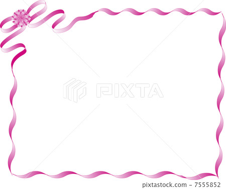 Ribbon rectangular decorative frame - Stock Illustration [7555852] - PIXTA