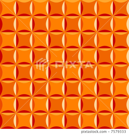 Seamless pattern in orange colors - Stock Illustration [7579333] - PIXTA