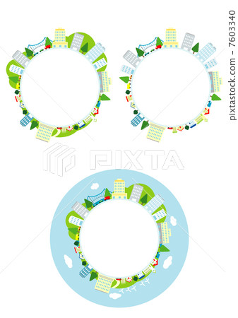 Town circle - Stock Illustration [7603340] - PIXTA