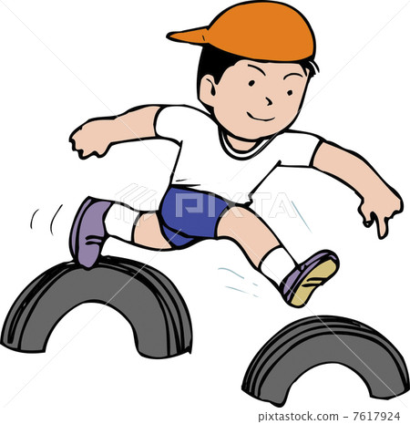Tire Jump - Stock Illustration [7617924] - PIXTA