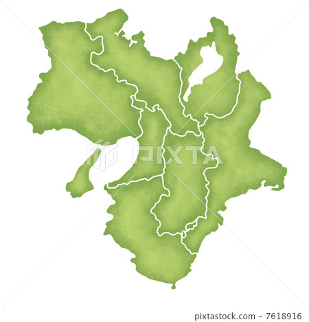 Map of the Kinki area - Stock Illustration [7618916] - PIXTA
