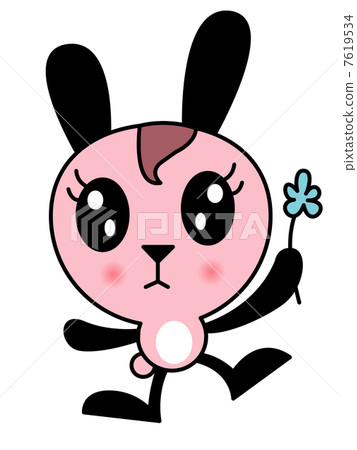Pink rabbit - Stock Illustration [7619534] - PIXTA