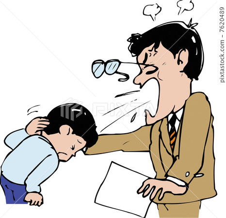 Scolded by notification table - Stock Illustration [7620489] - PIXTA