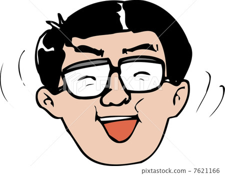 Dad's laughing face - Stock Illustration [7621166] - PIXTA