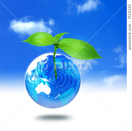 Wakaba growing on the earth - Stock Illustration [7628102] - PIXTA