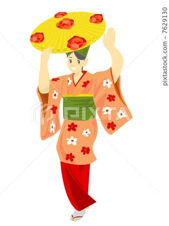 Hanagasa Festival Hat One - Stock Illustration [7629130] - PIXTA