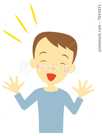 Pleasantly laughing dad - Stock Illustration [7643831] - PIXTA