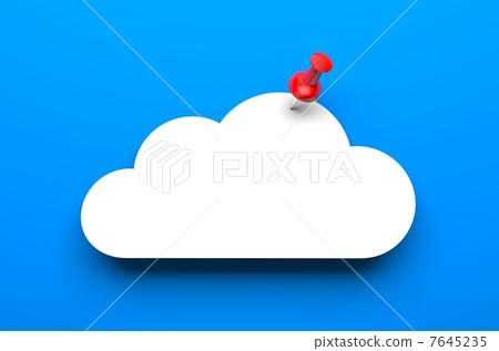 Cloud with pin - Stock Illustration [7645235] - PIXTA