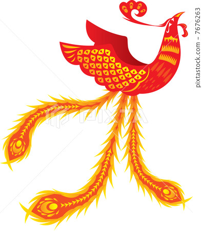 Phoenix, Oriental style illustration - Stock Illustration [7676263] - PIXTA