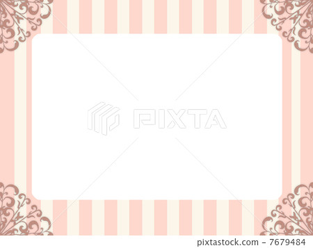 Frame striped pink - Stock Illustration [7679484] - PIXTA