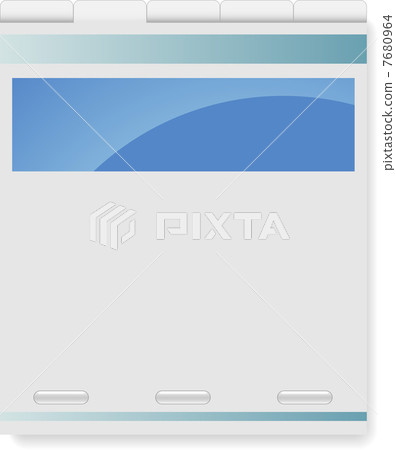Vector easy editable company website template. - Stock Illustration ...