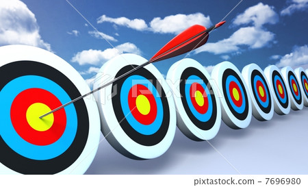 color targets and arrow sky - Stock Illustration [7696980] - PIXTA