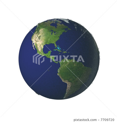 Earth (no background, Americas 3) - Stock Illustration [7709720] - PIXTA