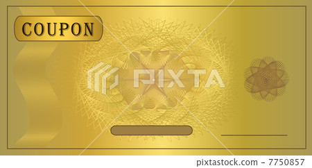 Coupon gold, template vector certificate - Stock Illustration [7750857 ...