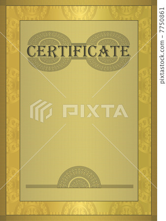 Certificate gold ornament frame vector template - Stock Illustration ...