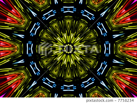 Abstract color pattern on black - Stock Illustration [7758234] - PIXTA