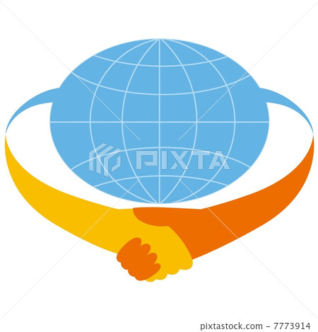 Shaking hands with the earth - Stock Illustration [7773914] - PIXTA
