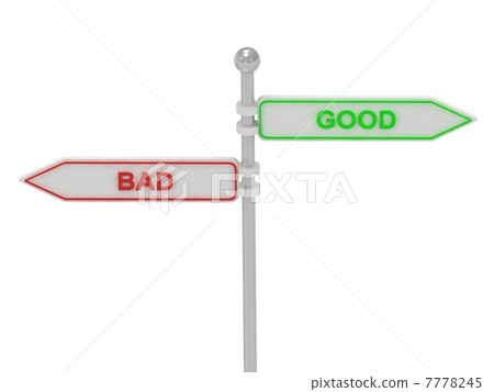 Signs with red "BAD" and green "GOOD" - Stock Illustration [7778245 ...