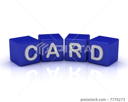 CARD word on blue cubes - Stock Illustration [7778273] - PIXTA