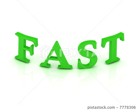 FAST sign with green letters - Stock Illustration [7778306] - PIXTA