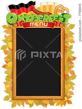 Oktoberfest Menu Blackboard. Blank Template - Stock Illustration ...