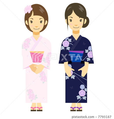 Women - Yukata - Stock Illustration [7793187] - PIXTA
