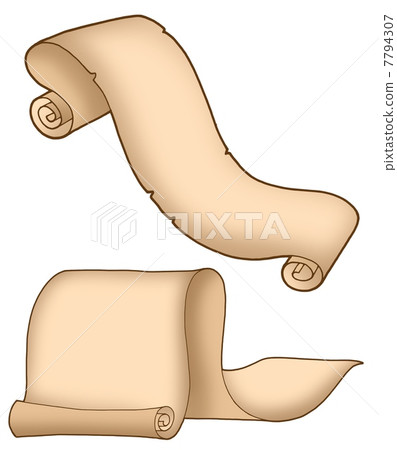 Two old paper banners - Stock Illustration [7794307] - PIXTA