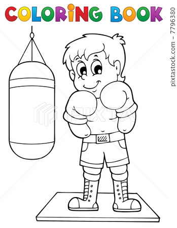 Coloring book sport and gym theme 1 - Stock Illustration [7796380] - PIXTA