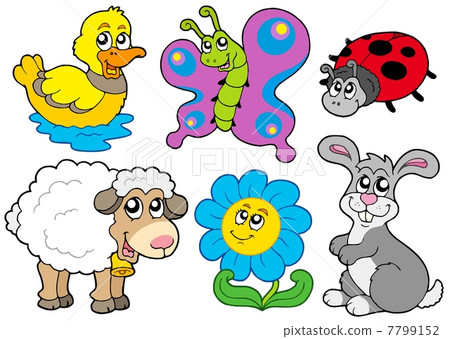 Spring animals collection - Stock Illustration [7799152] - PIXTA