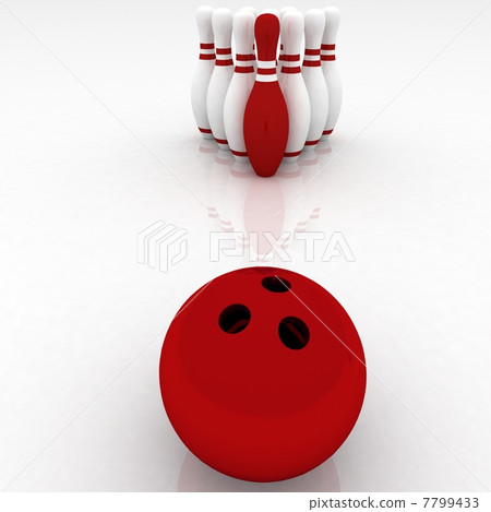 3d render of bowling on white - Stock Illustration [7799433] - PIXTA