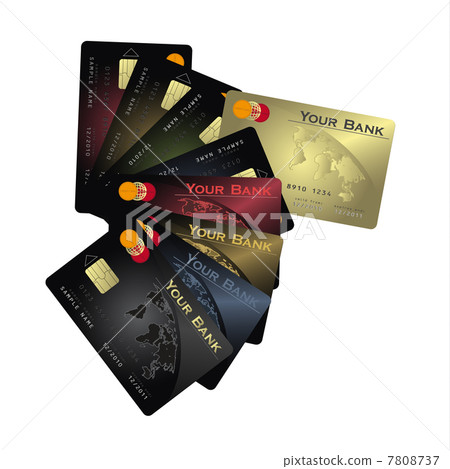 vector Credit card fan vertical - Stock Illustration [7808737] - PIXTA