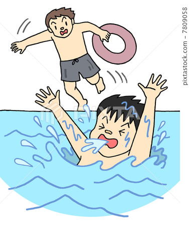 Water accident - Stock Illustration [7809058] - PIXTA