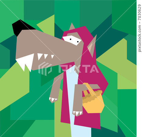 Wolf as Little Red Cap - Stock Illustration [7830629] - PIXTA