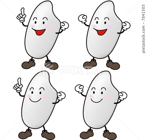 Rice grain character - Stock Illustration [7841503] - PIXTA